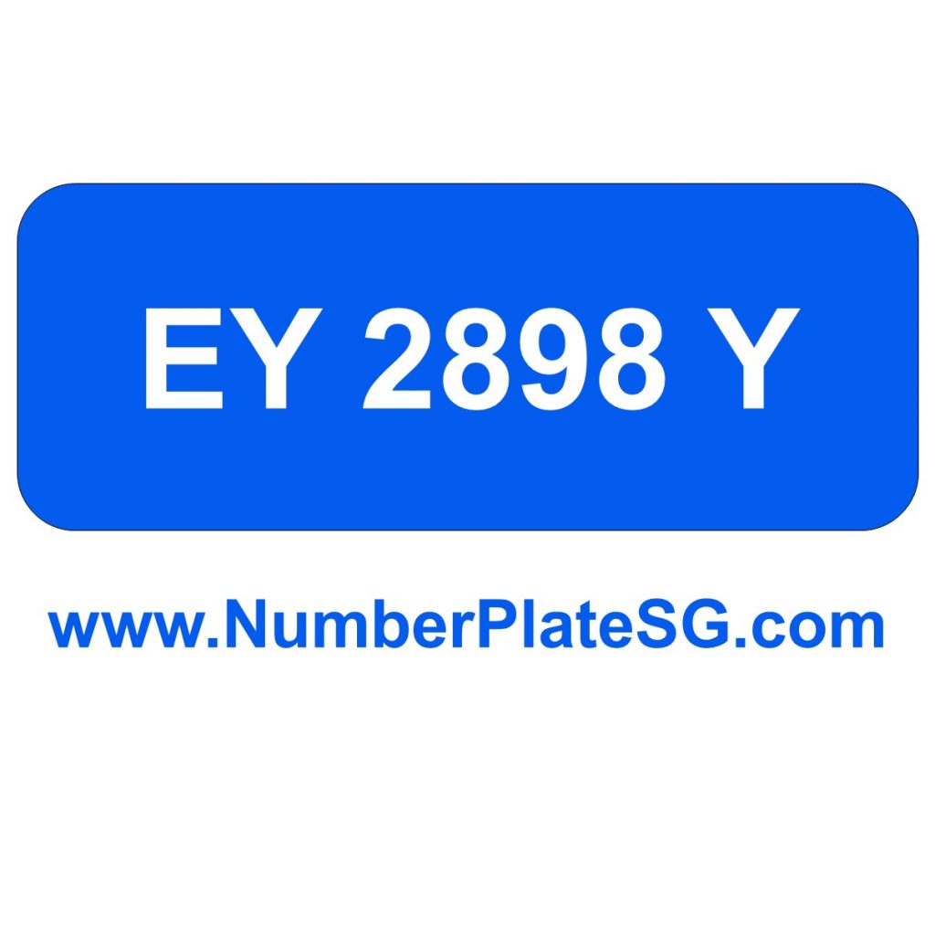EY 2898 Y Number Plate SG ey-2898-y-number-plate-sg